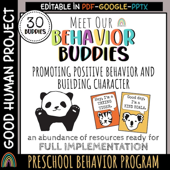 Behavior Buddies: PRESCHOOL Behavior Management System - Etsy