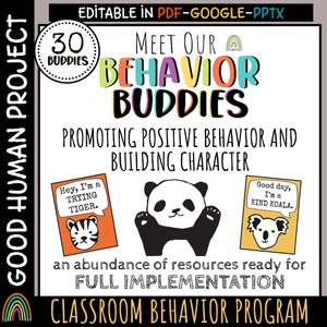 Behavior Buddies: SCHOOL & CLASSROOM Behavior Management System Social ...