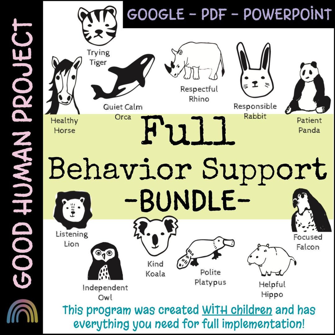 New!! Behavior Buddies FULL Bundle | Good Human Project | Editable - Etsy