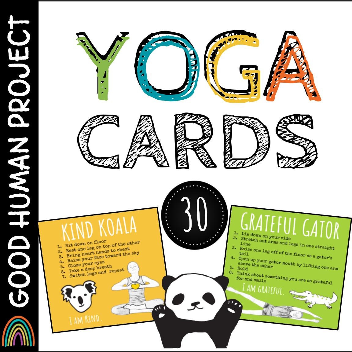 Kids Animal Yoga Cards | Affirmative Yoga | Behavior Buddies | Good ...