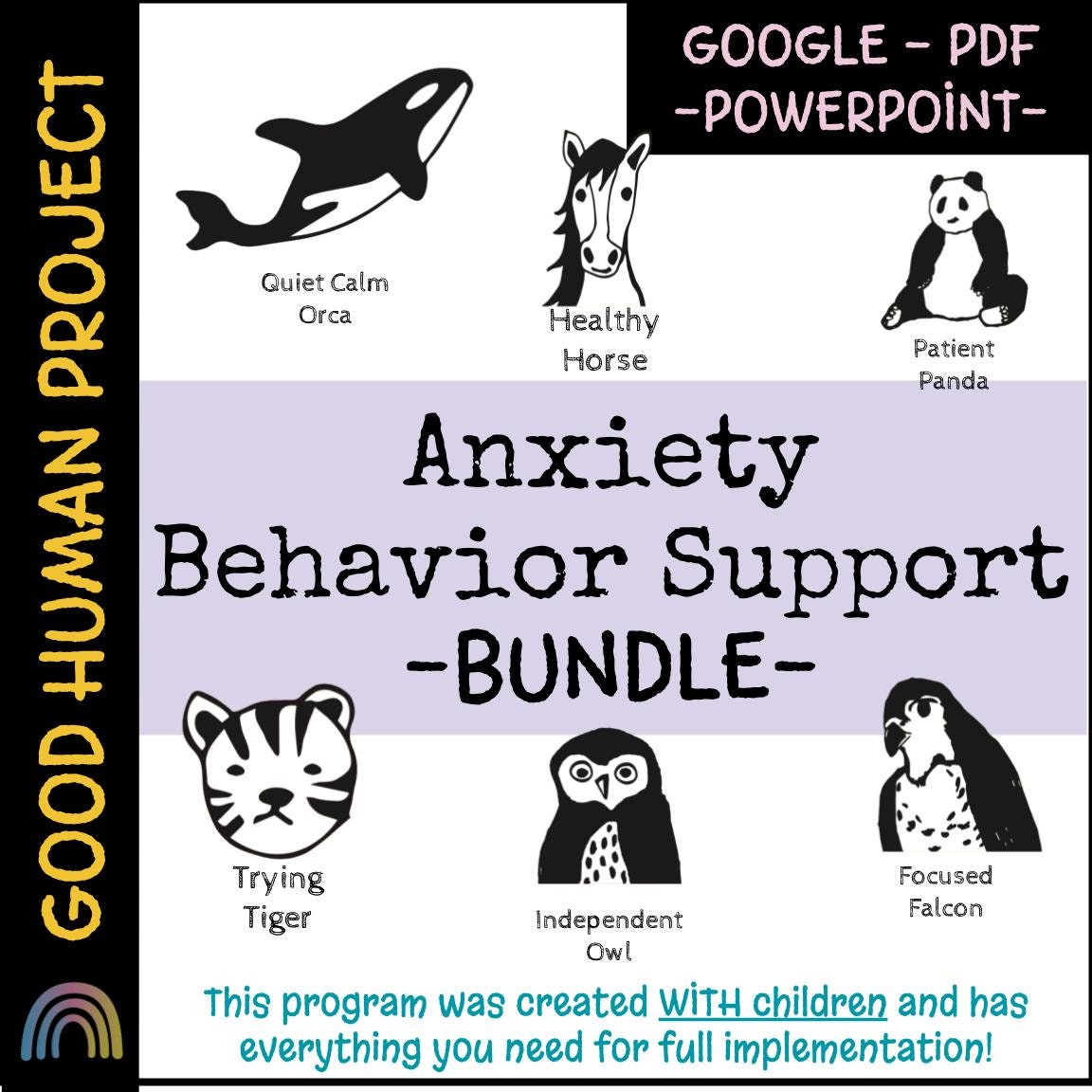 New!! Behavior Buddies ANXIETY Bundle | Good Human Project | Editable ...