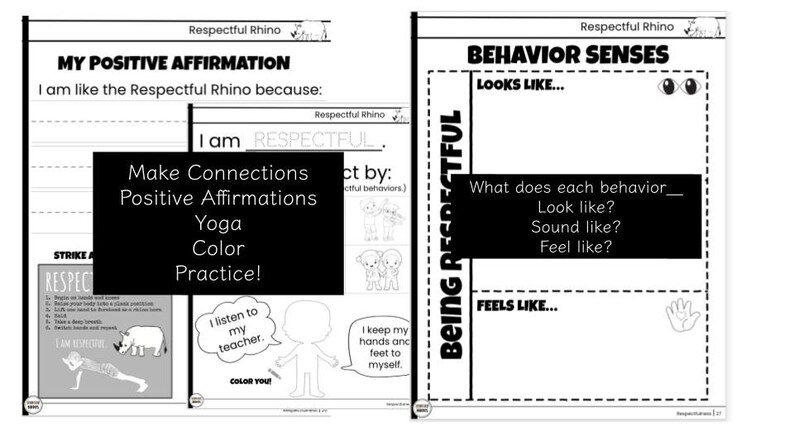 Behavior Buddies Skills Workbook Kindergarten Character Education SEL ...