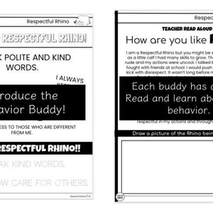 Behavior Buddies Skills Workbook Kindergarten Character Education SEL ...