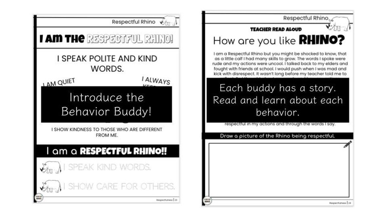 Behavior Buddies Skills Workbook Kindergarten Character Education SEL ...