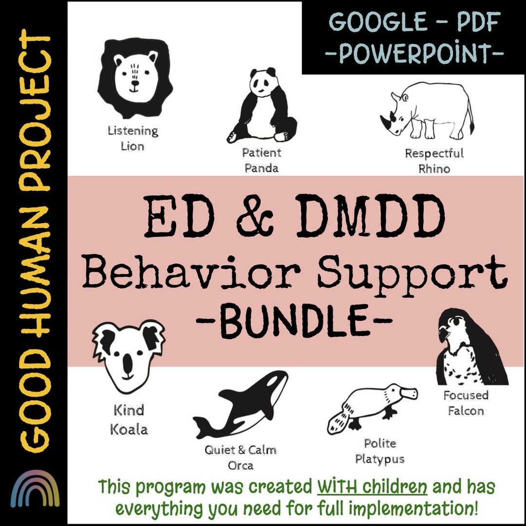 New!! Behavior Buddies ED/DMDD Bundle | Good Human Project | Editable ...