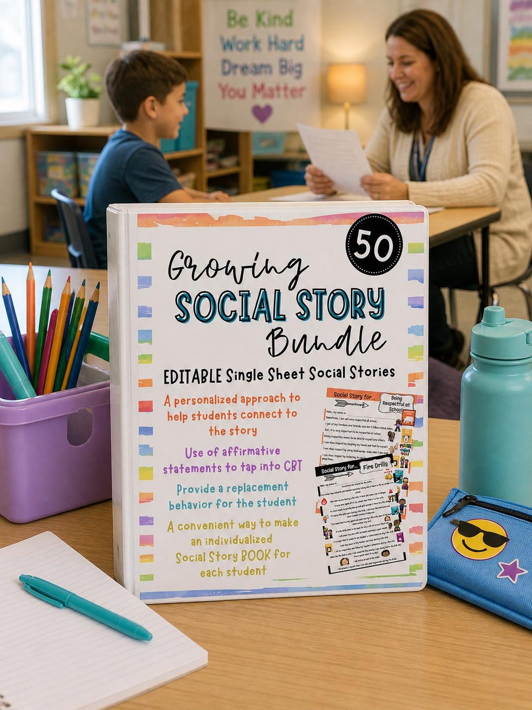 Social Stories BUNDLE | School and Home | 50+ Editable Stories | Good ...