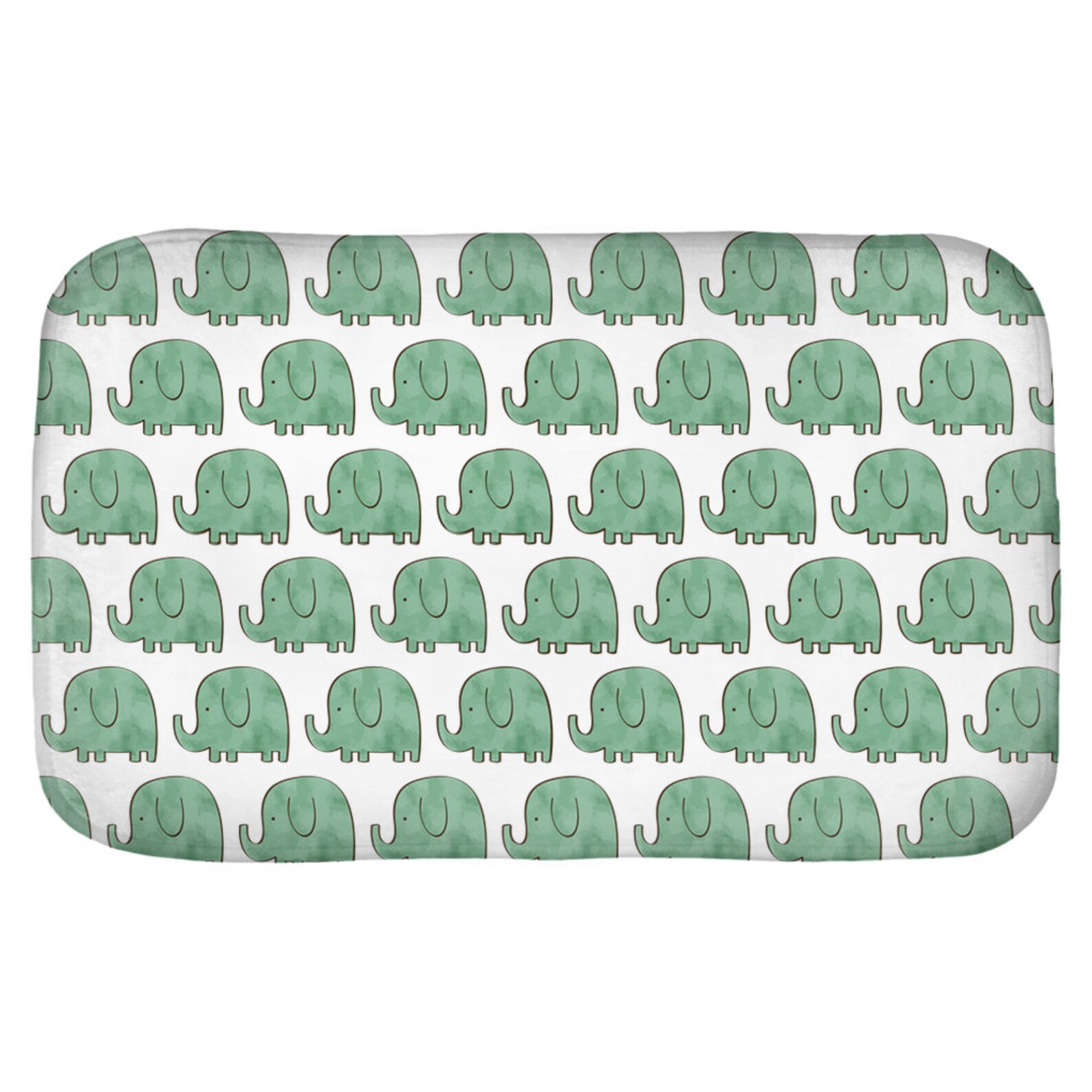 Non Slip Green Elephant Bath Mat Farmhouse Minimal Rustic Kids - Etsy