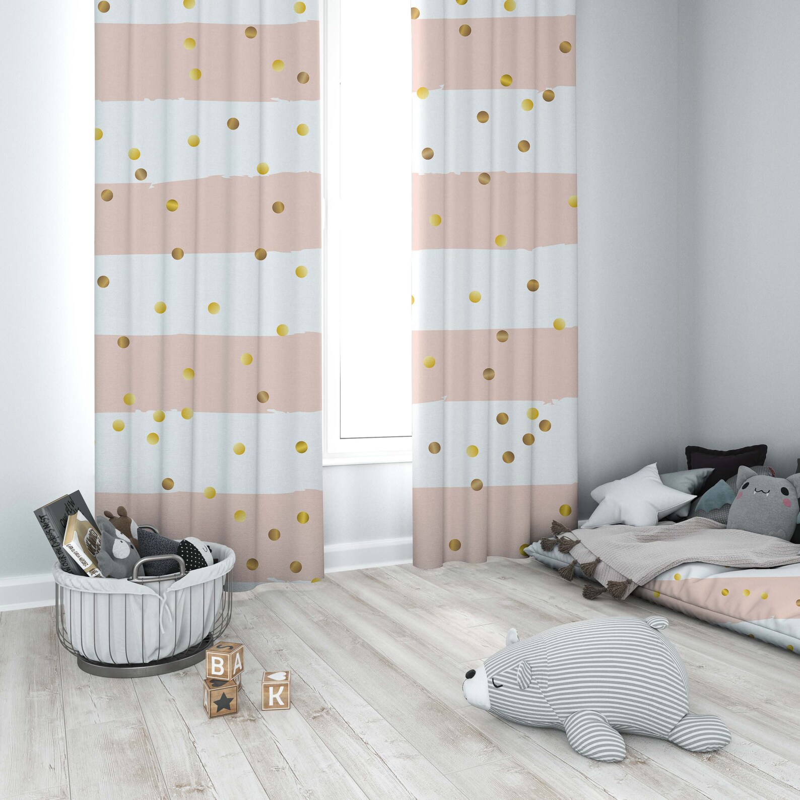 Pink Curtains Teen Girl Room Decor Linen Curtains - Etsy