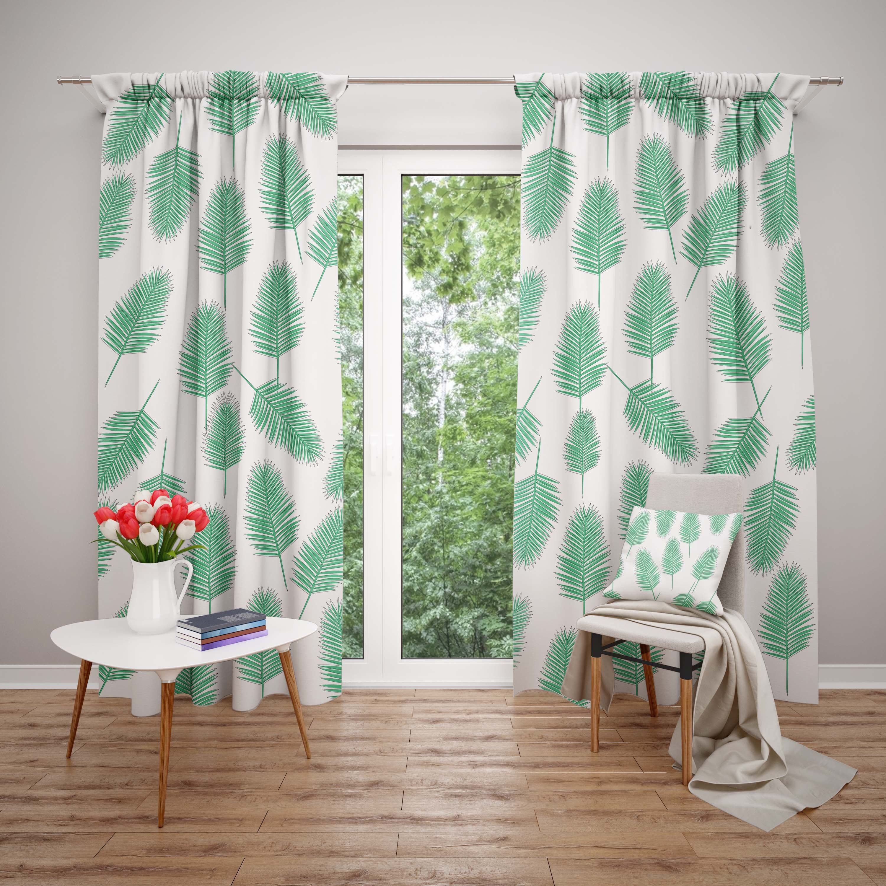 Cortinas de hojas Cortinas florales Cortinas Boho - Etsy España