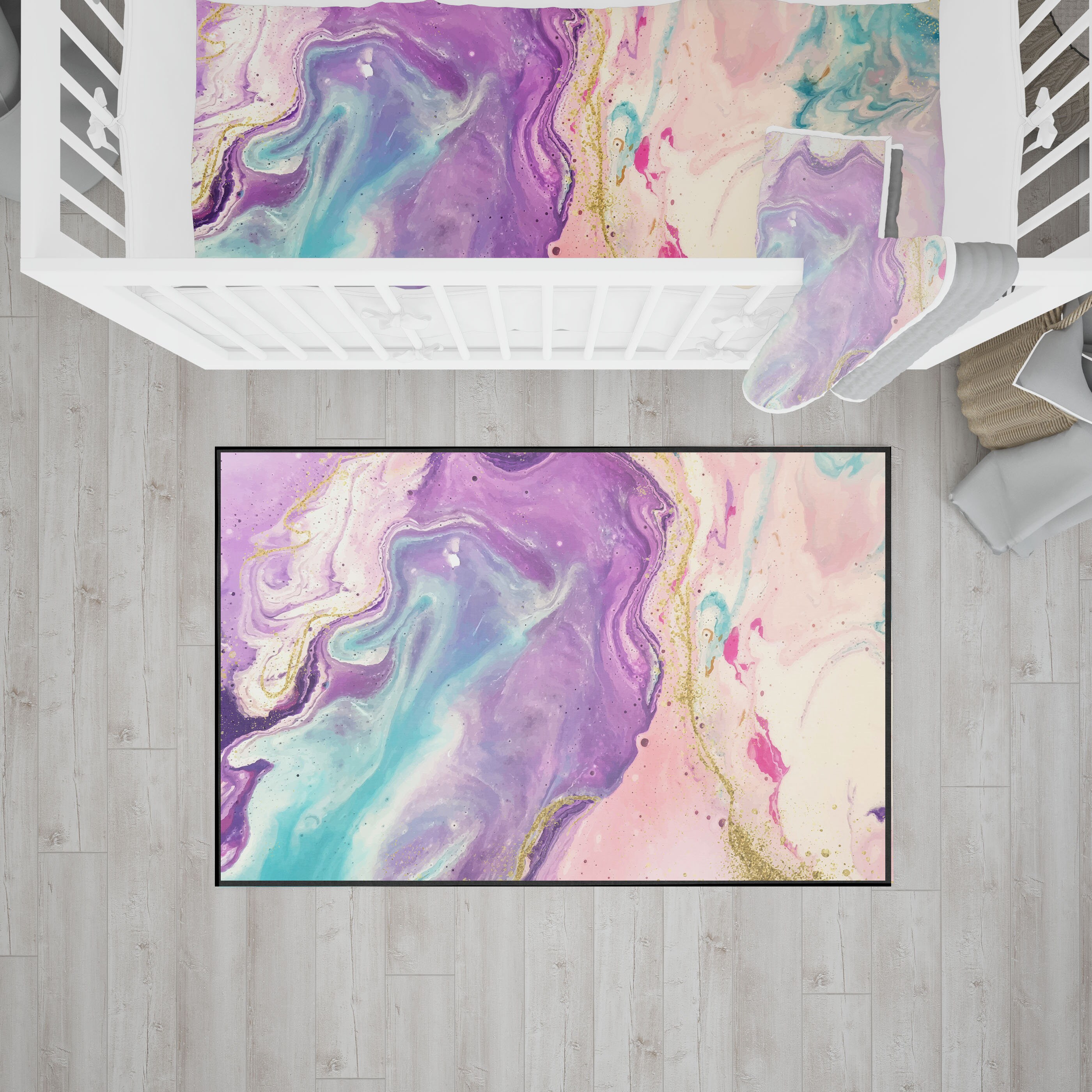 Pastel Crib Sheets Watercolor Nursery Decor Girl or Boy Baby - Etsy