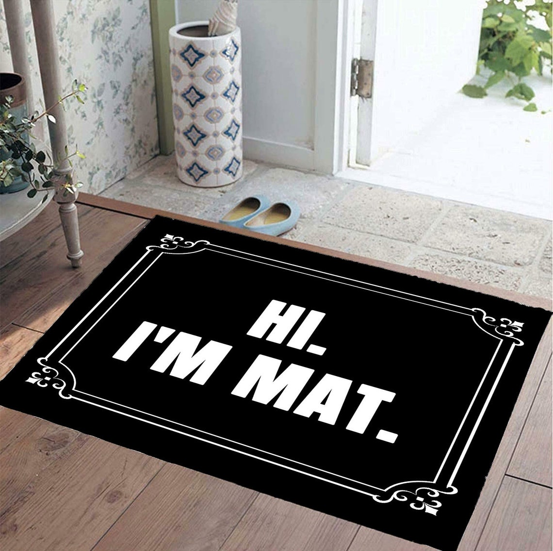 Hi I'm Mat Funny Doormat Unique Floor Mats Welcome Hello | Etsy