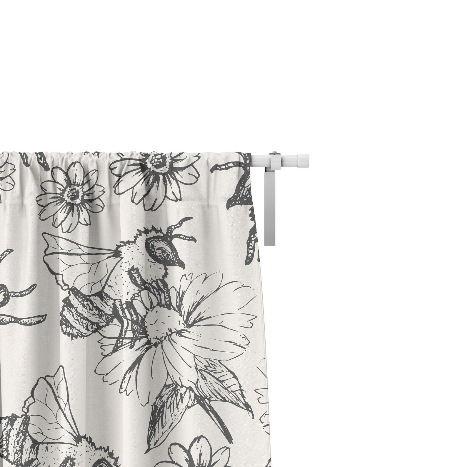 Beige Bees Curtains Bohemian Farmhouse Primitive Boho - Etsy