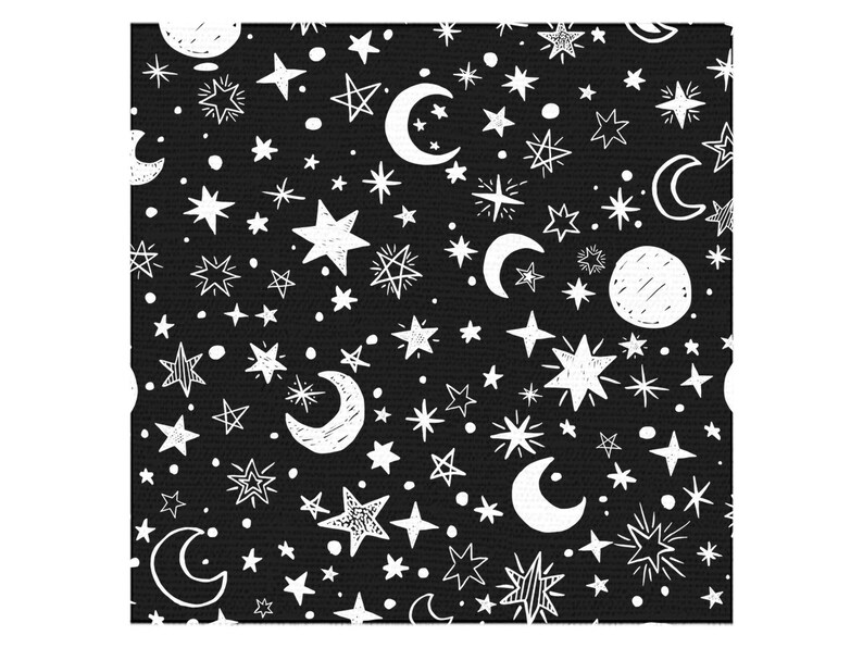 Celestial Table Cloth Black Stars Tablecloths Gothic Home - Etsy