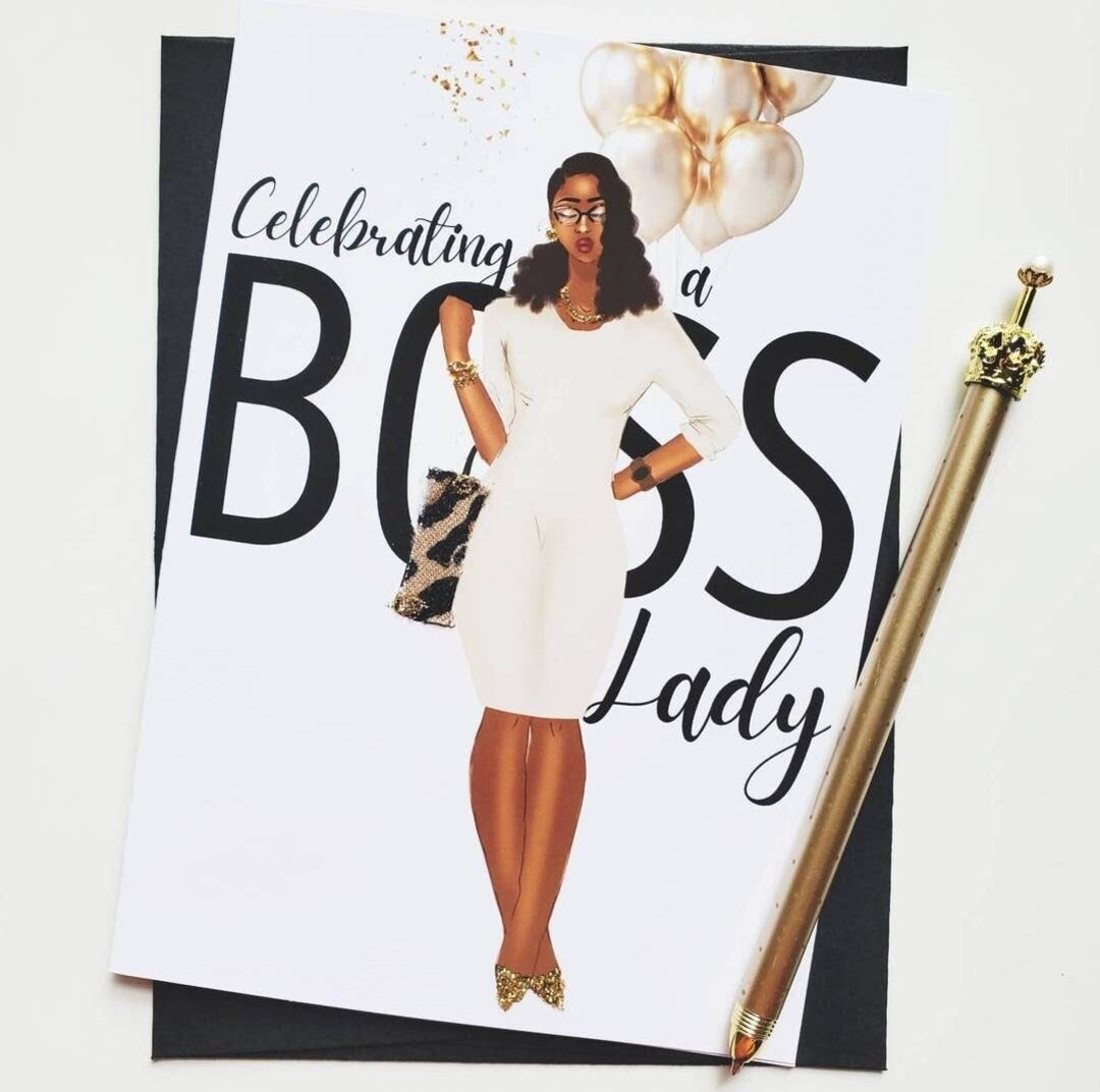 Celebrating a Boss Lady Greeting Card - Etsy