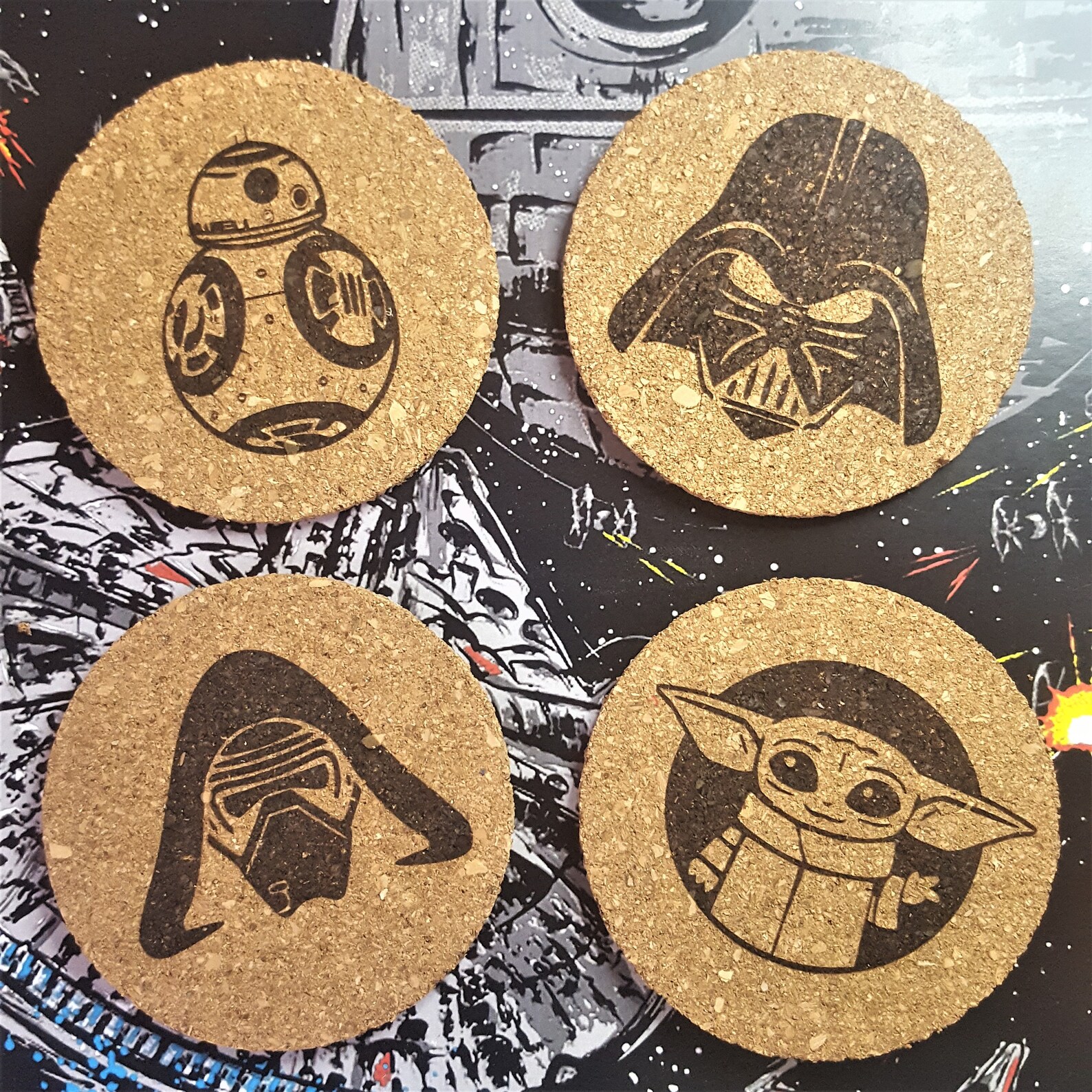 Star Wars Custom Coaster coaster customized Star Wars Baby - Etsy 日本