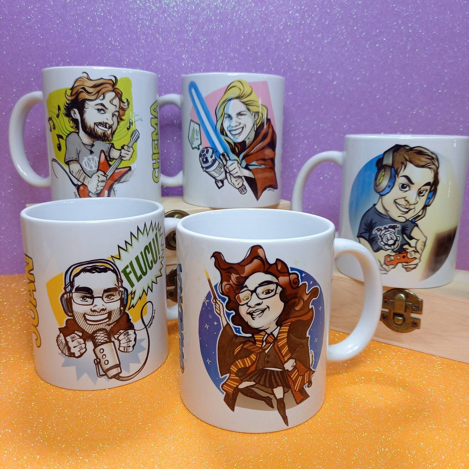 Custom Mug With Caricature, Caricature Your Mug, Custom Mugs, Geek Gift ...