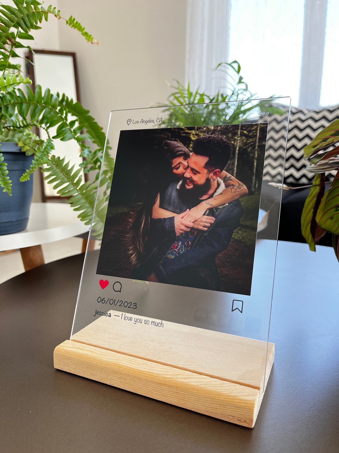 Custom Social Media Post Plaque: Acrylic Photo Display With QR Code - Etsy
