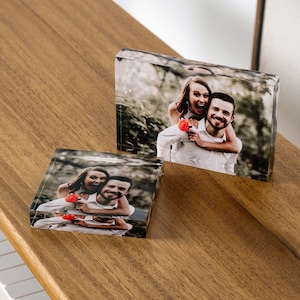 Personalized Photo Block, Acrylic Glass Photo Block, Custom Acrylic ...