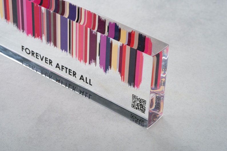 Memorial Sound Wave Art Anniversary Gift With QR Code, Memorial Gift ...