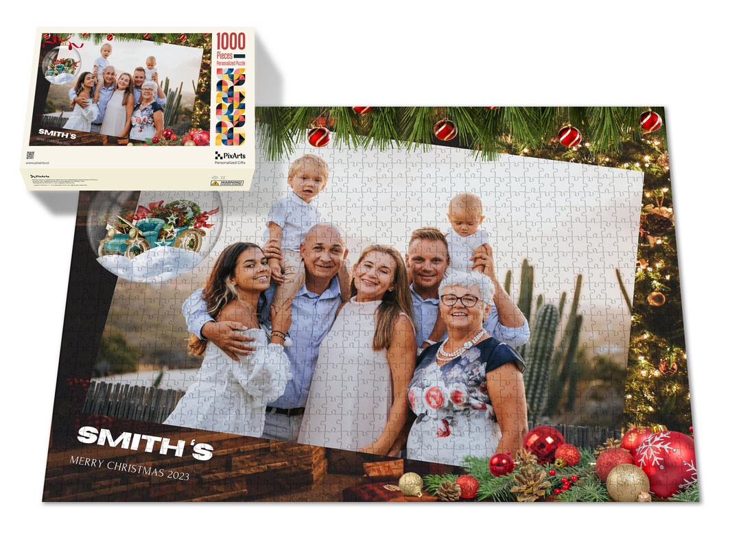 Christmas Jigsaw Puzzle Personalized Gift, Custom Picture Puzzle Box ...