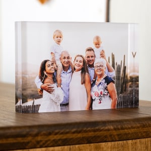 Acrylic Glass Photo Frame Block, Custom Acrylic Block Photo, Crystal ...