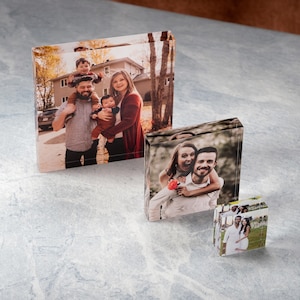 Acrylic Glass Photo Frame Block, Custom Acrylic Block Photo, Crystal ...