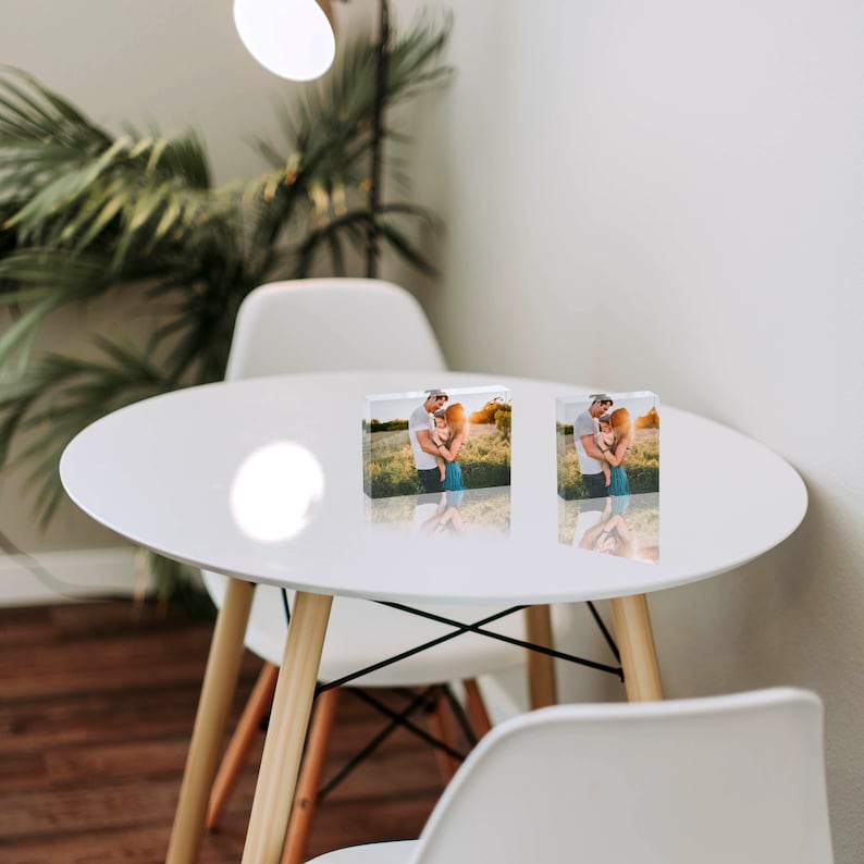 Acrylic Glass Photo Frame Block Custom Acrylic Block Photo | Etsy