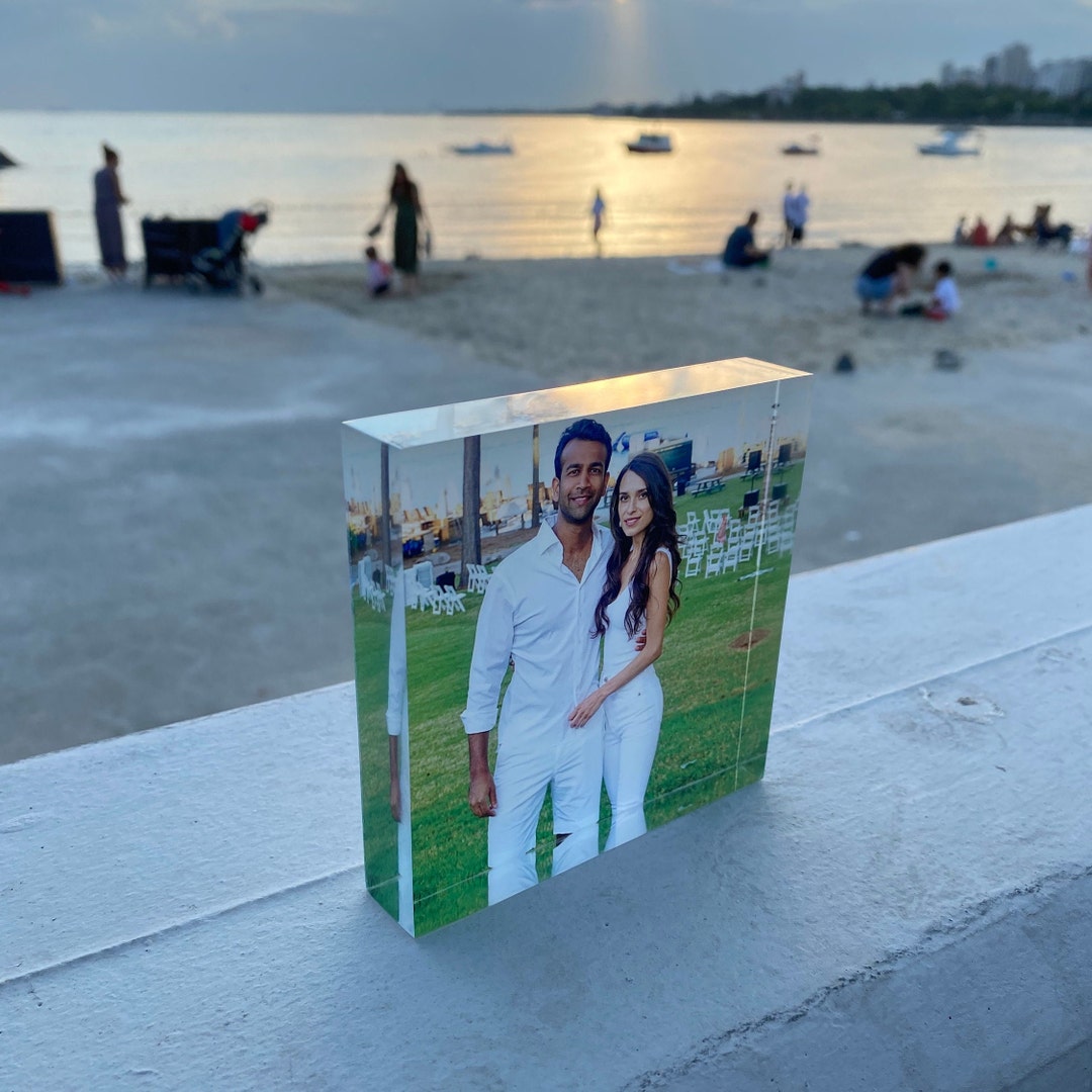 Personalized Photo Block Acrylic Glass Photo Block Custom - Etsy