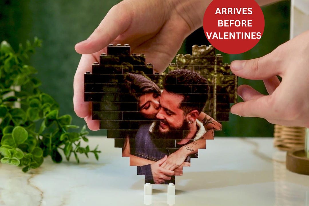 Custom Photo Block Puzzle, Personalized Building Blocks, Anniversary ...