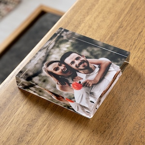 Acrylic Glass Photo Frame Block, Custom Acrylic Block Photo, Crystal ...