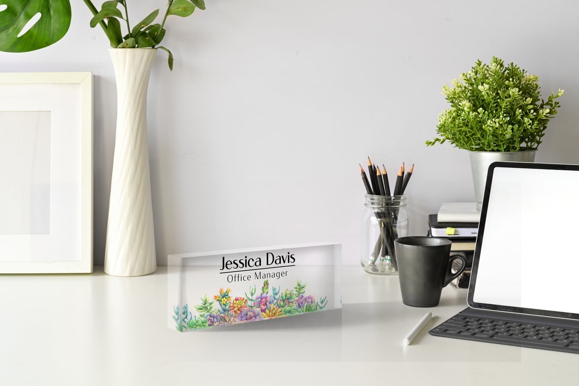 Luxury Executive Name Plate for Desk for Office Desktop Custom - Etsy