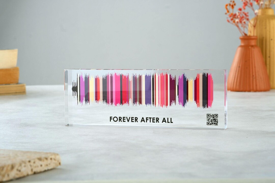Memorial Sound Wave Art Anniversary Gift With QR Code, Memorial Gift ...
