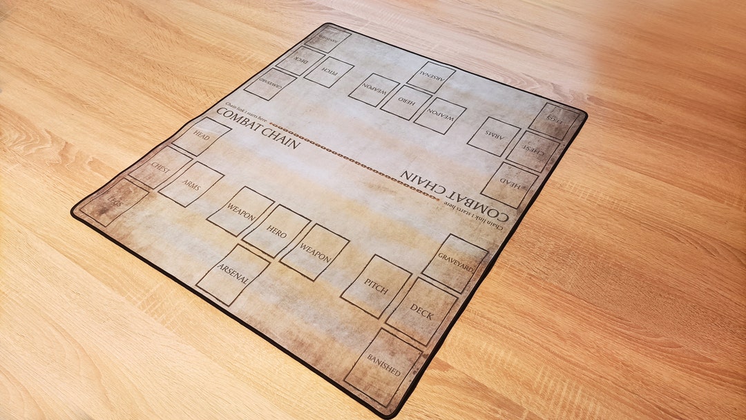 Custom Print Playmat, Size 60x70cm "two Player", Premium Stitched Edges ...