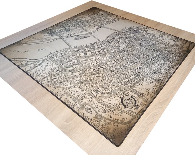 BIG Arkham Horror, No Frame Just the Map, Neopren Playmat 90x90 Cm ...