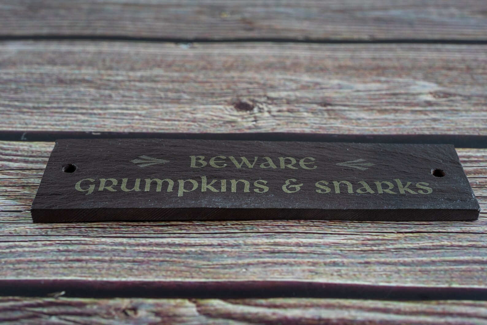 Beware Grumpkins & Snarks Slate Sign for Door Gate or Shed - Etsy UK