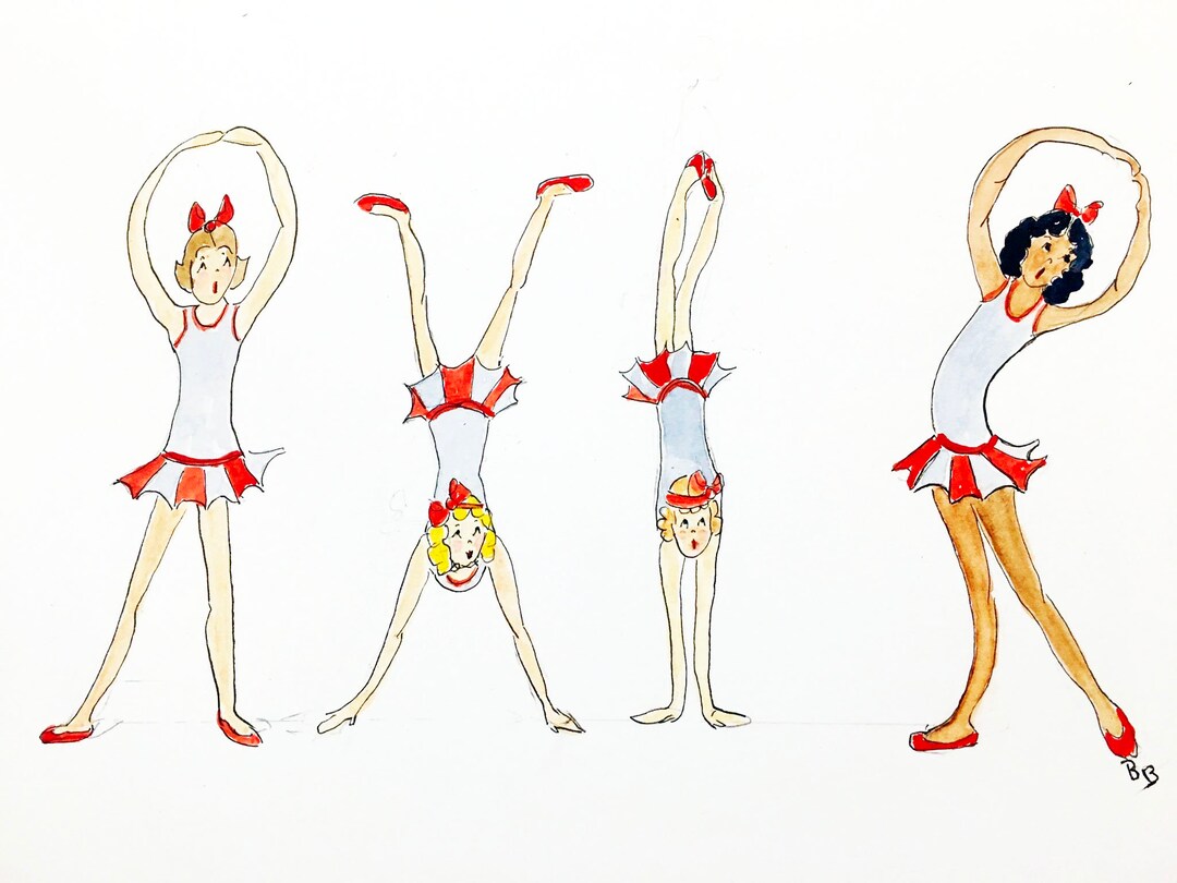 O H I O Cheerleaders Set of Six Whimsical Note Cards - Etsy