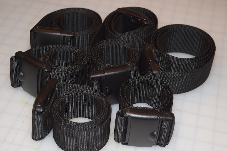 Poly Webbing Bondage Restraint Straps Set Of 5 Custom Sized Up To 60 In Length Etsy