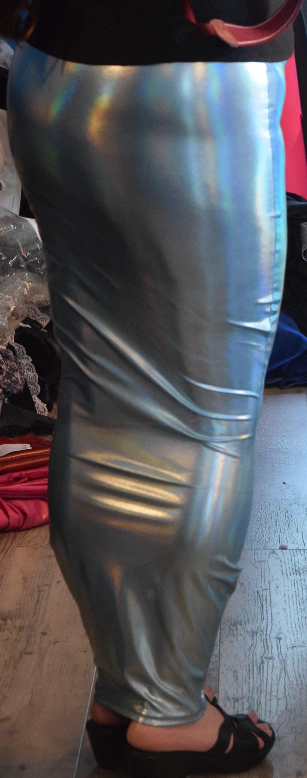Iridescent Oil Slick High Waisted Spandex Hobble Skirt - Etsy