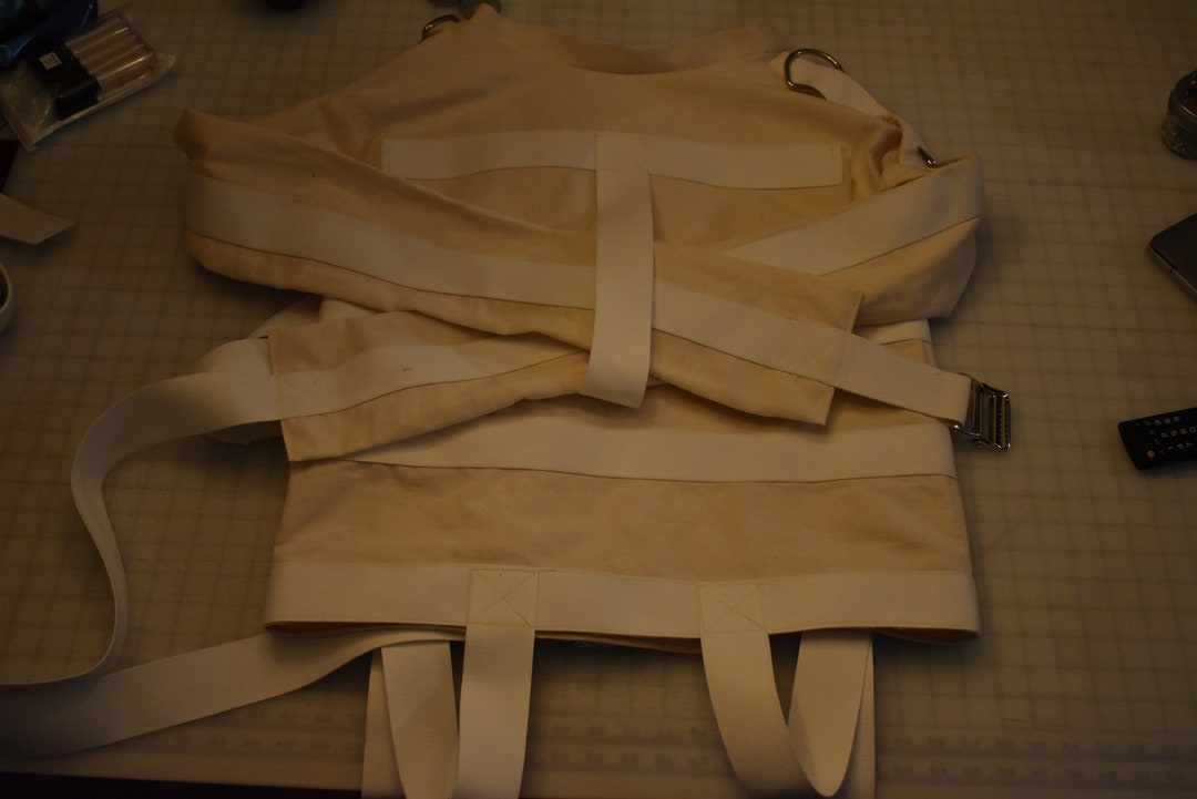 Asylum Inspired Canvas Straitjacket W Cotton Blend Webbing/metal ...