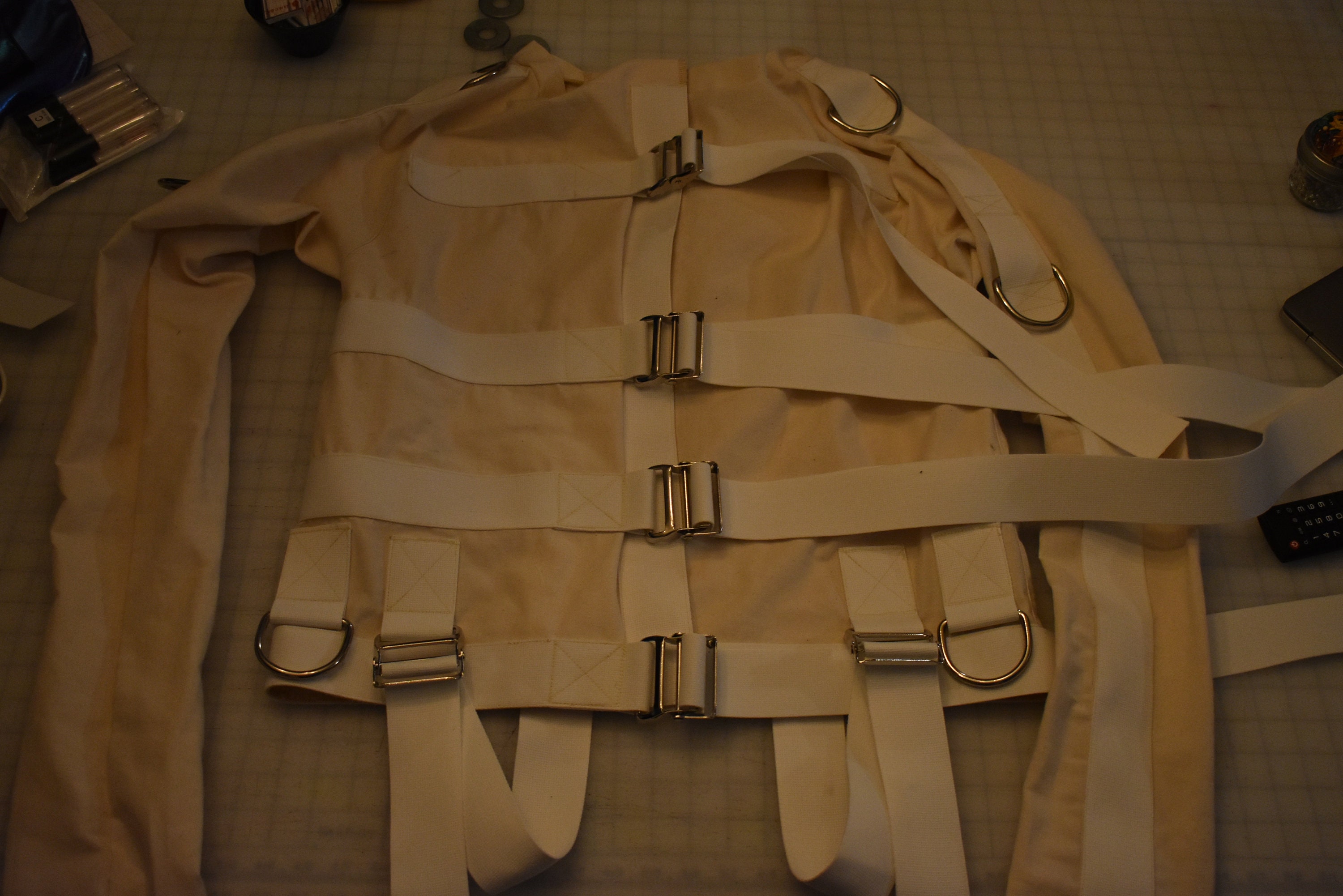 Asylum Inspired Canvas Straitjacket W Cotton Blend Webbing/metal ...