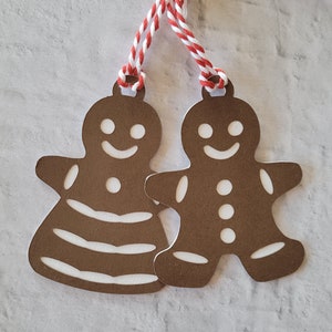 Gingerbread DIY Christmas Gift Tag Set for Cricut Svgs, Digital Cutting ...