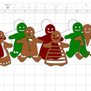 Iced Gingerbread Paper Chains SVG, DIY Christmas Digital Cut Files - Etsy