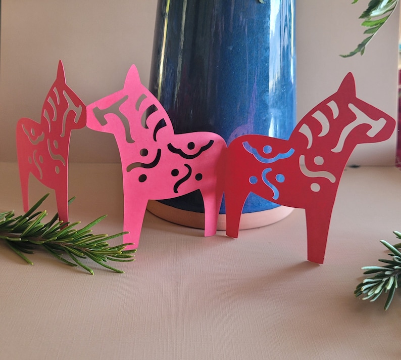 Dala Horse Paper Chain SVG, Digital Cut File for Cricut - Etsy