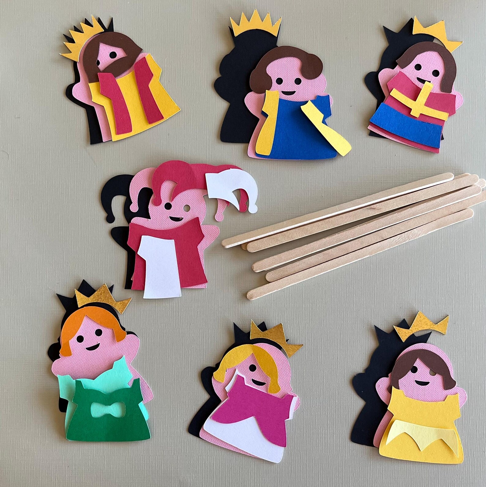 Fairy Tale Royal Family Stick Puppet Set Svgs, Digital Cut Files - Etsy