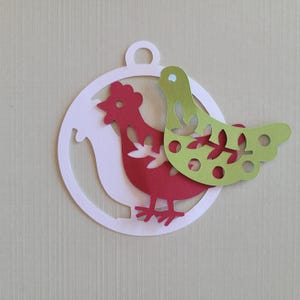 Nordic Chicken Ornament Set Svgs, Layered Digital Cut Files - Etsy