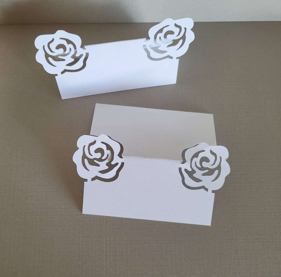 Rose Wedding Place Card SVG Template Digital File for Cricut - Etsy