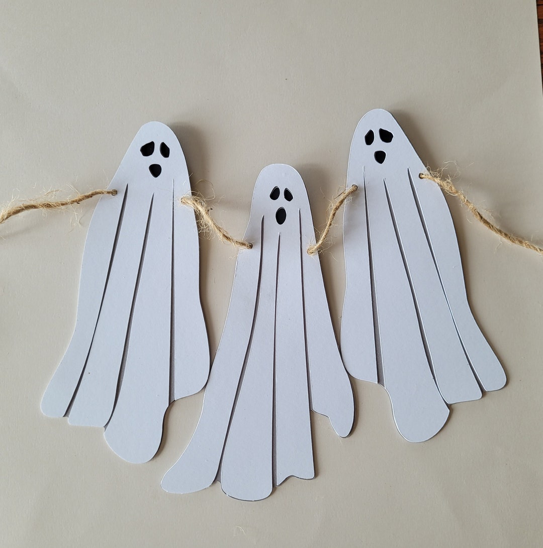 Sheet Ghost Banner or Cut Outs Svgs, Layered Digital Images for Cricut ...