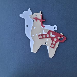 Scandinavian Dala Llama Banner and Cut Out Svgs, Layered Digital Files ...
