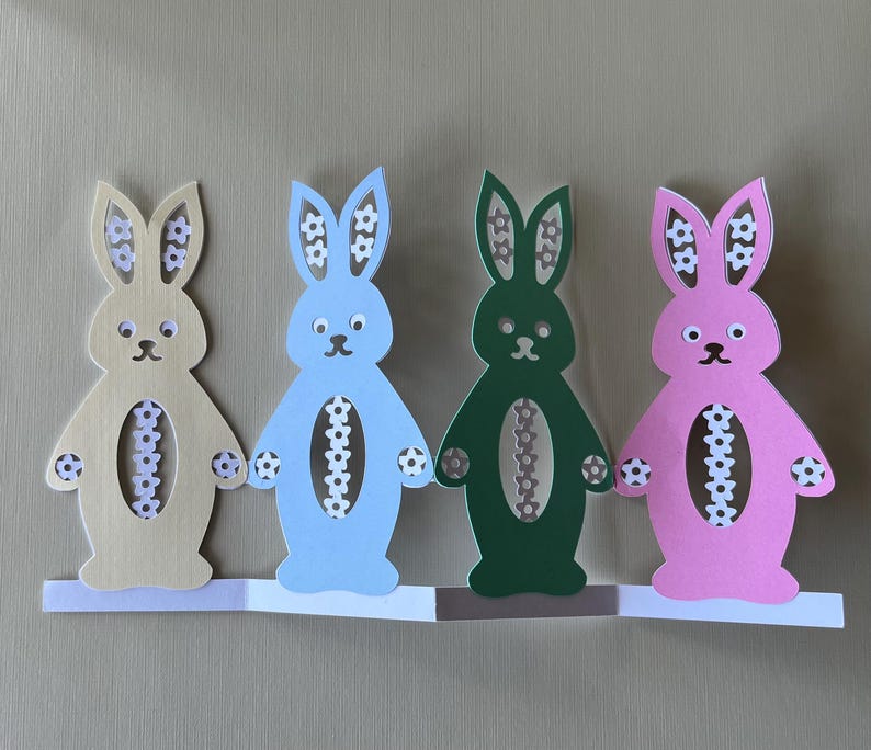 Easter Lace Bunny Paper Chains SVG, Digital Cut File for Cricut Machine ...