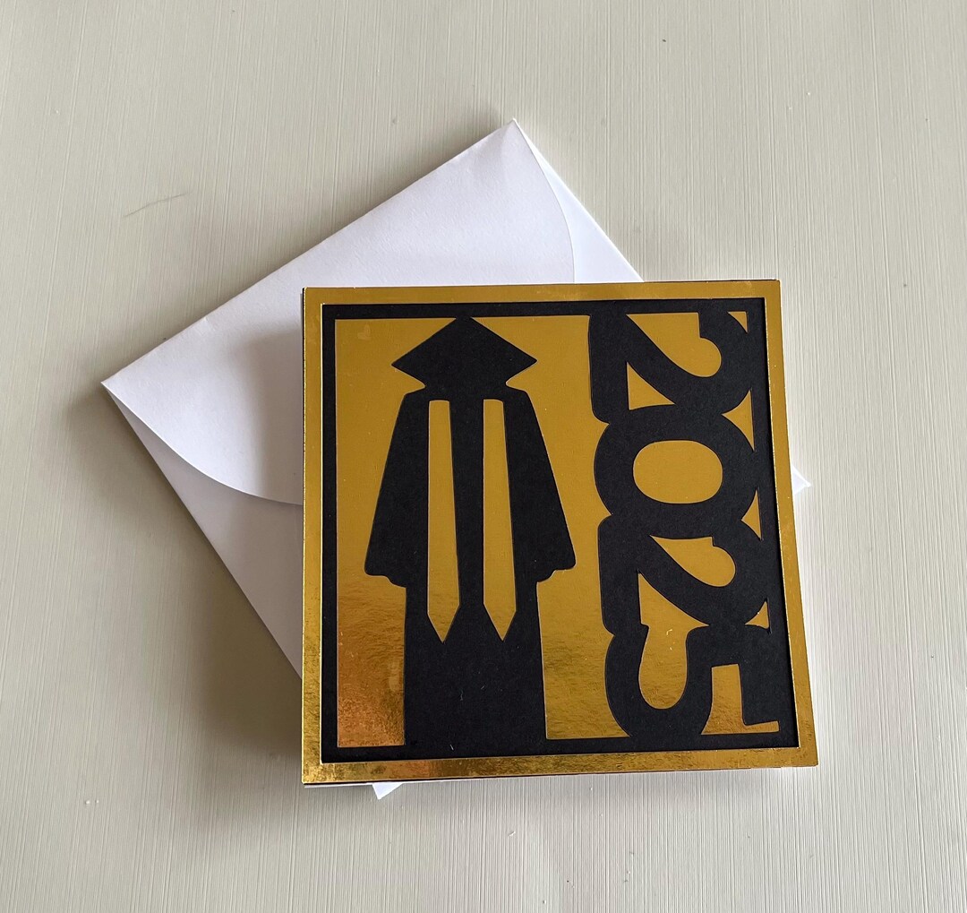 Graduation Square Card and Envelope SVG, Digital Cut Files - Etsy